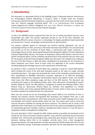 ARIADNE: Final Report on Natural Language Processing | PDF