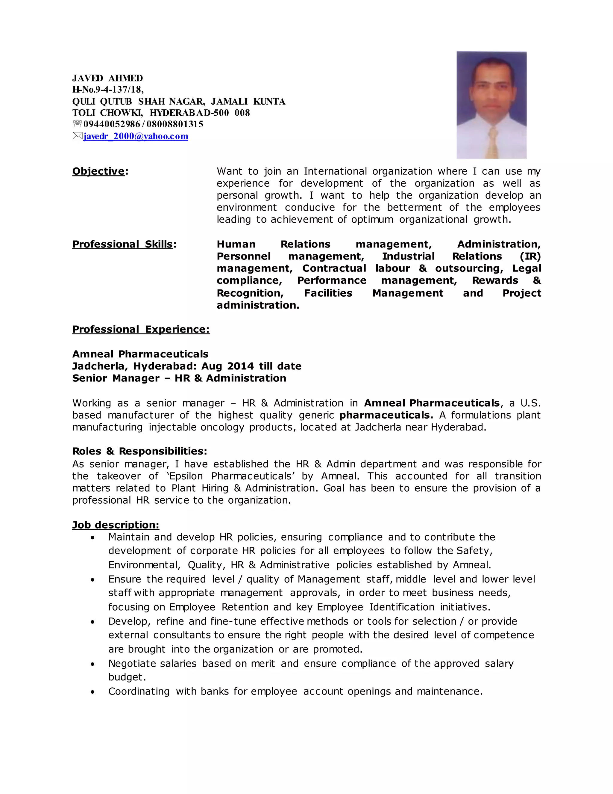 Javed Resume1 | DOCX