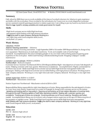 Thomas Tootell CV 1 | DOCX