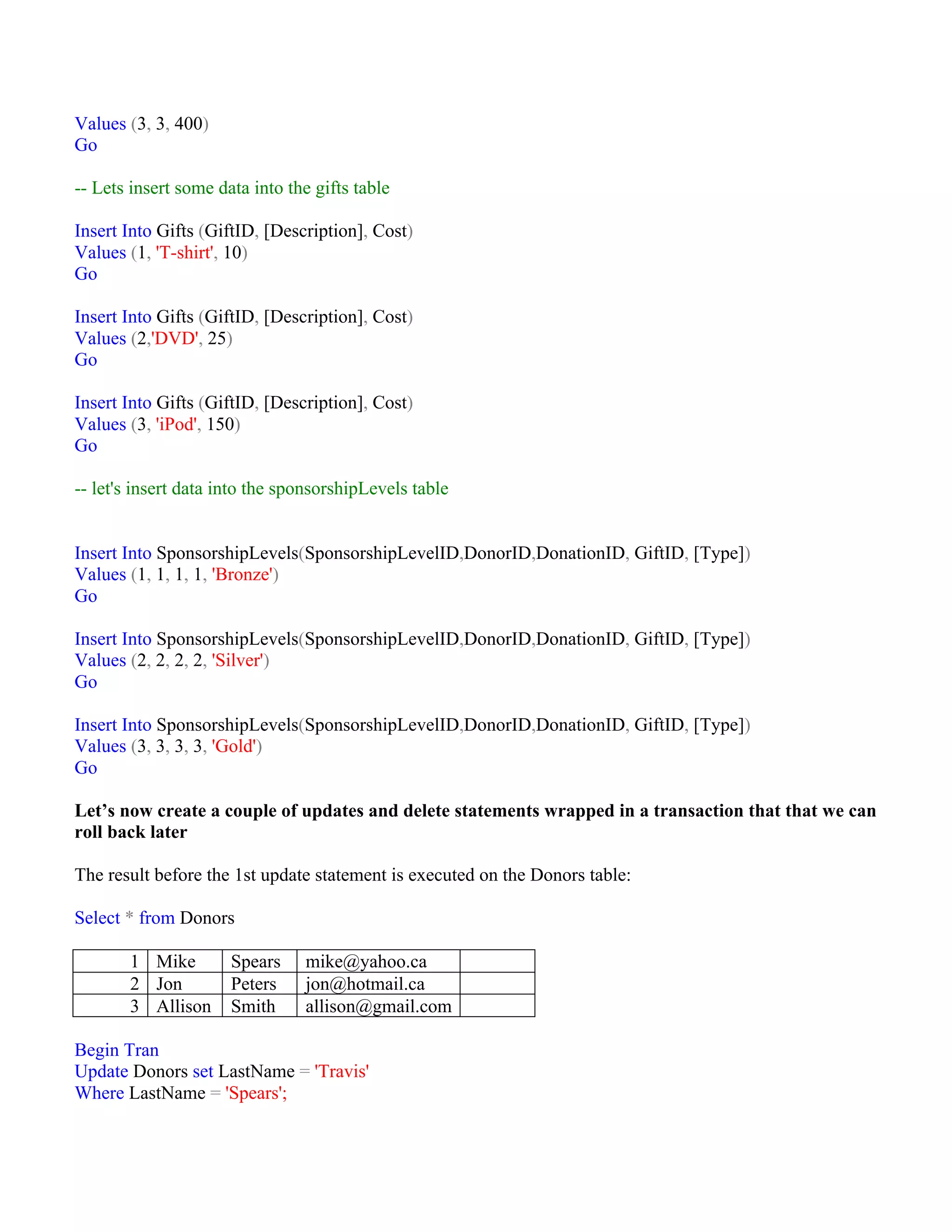 SQL Server project | PDF