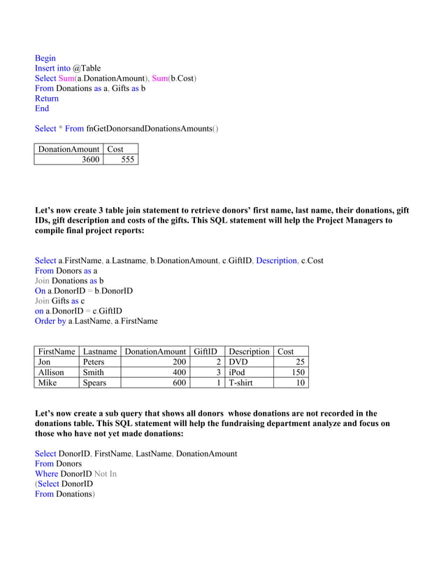 SQL Server project | PDF