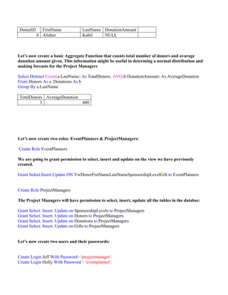 SQL Server project | PDF