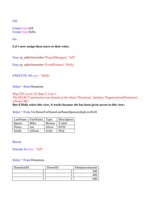 SQL Server project | PDF