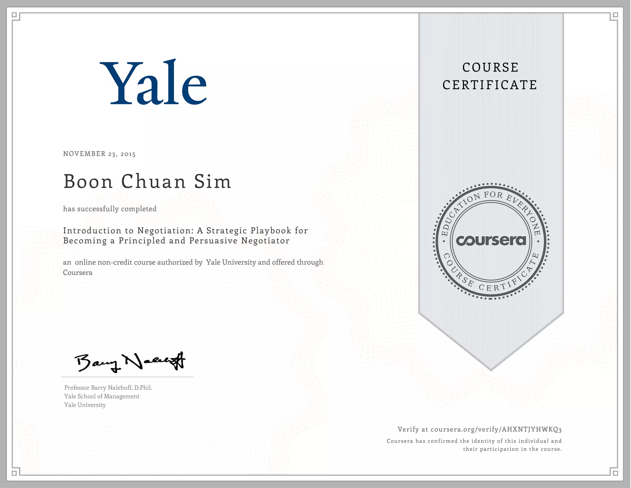 Coursera AHXNTJYHWKQ3 | PDF