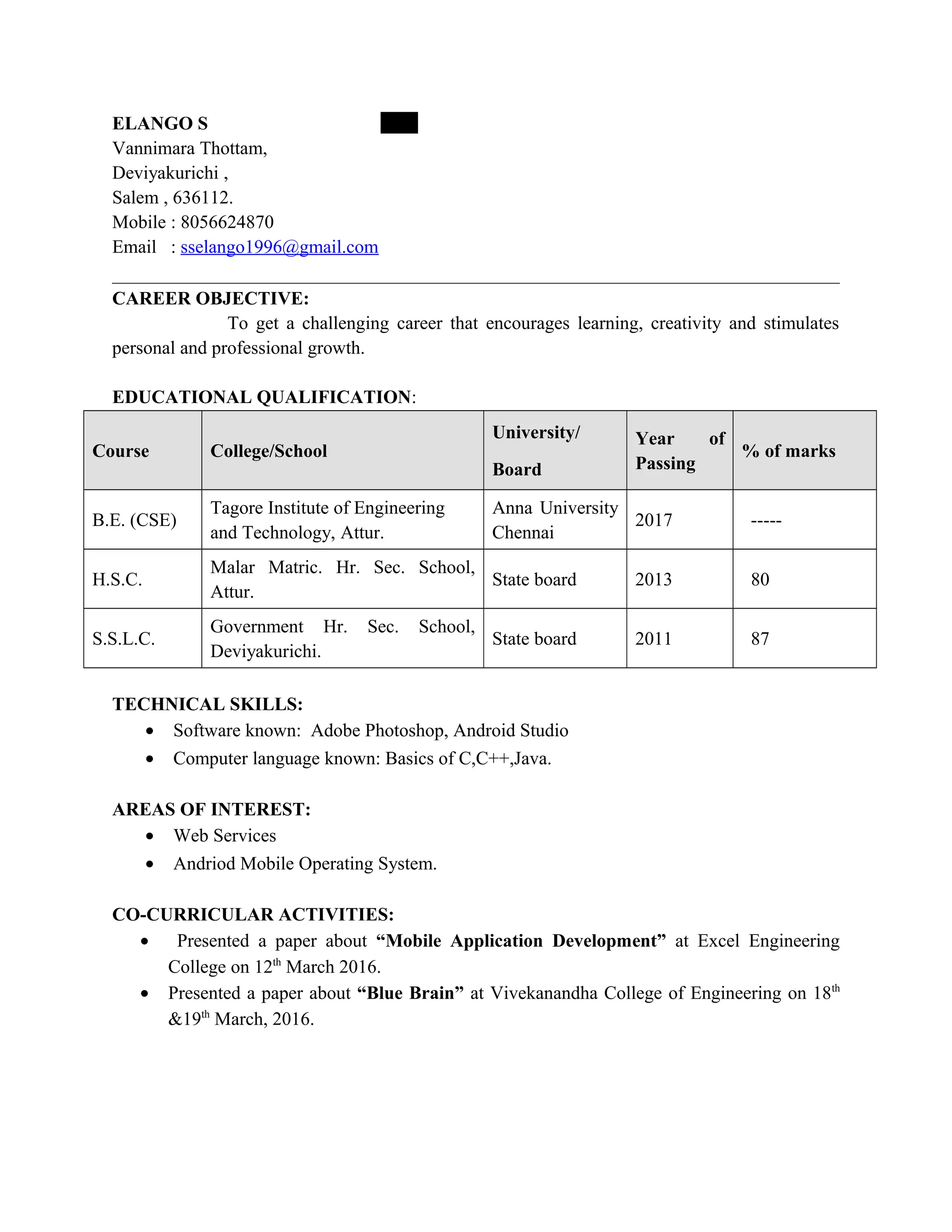 Elango Resume | PDF