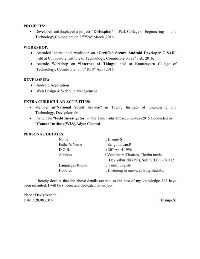Elango Resume | PDF