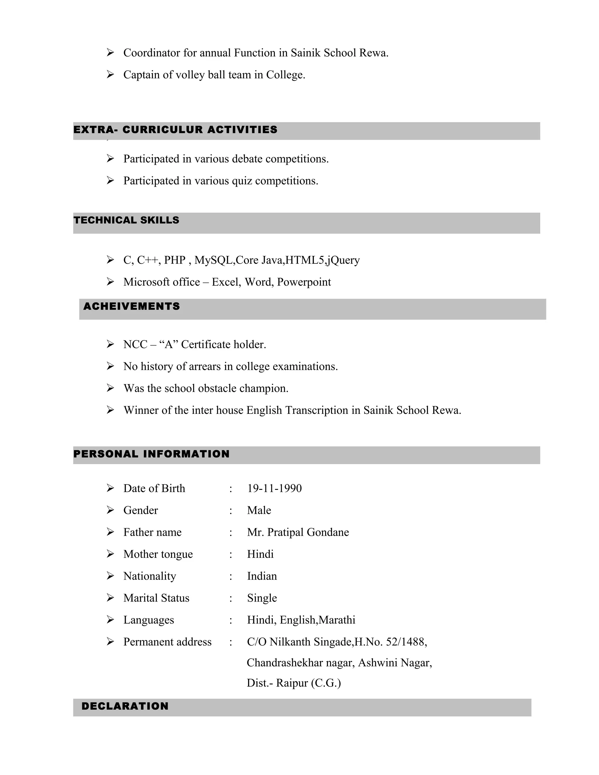 Nikhil CV | DOC | Technology & Computing