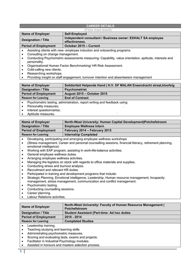 EBEN COETZEE cv | PDF