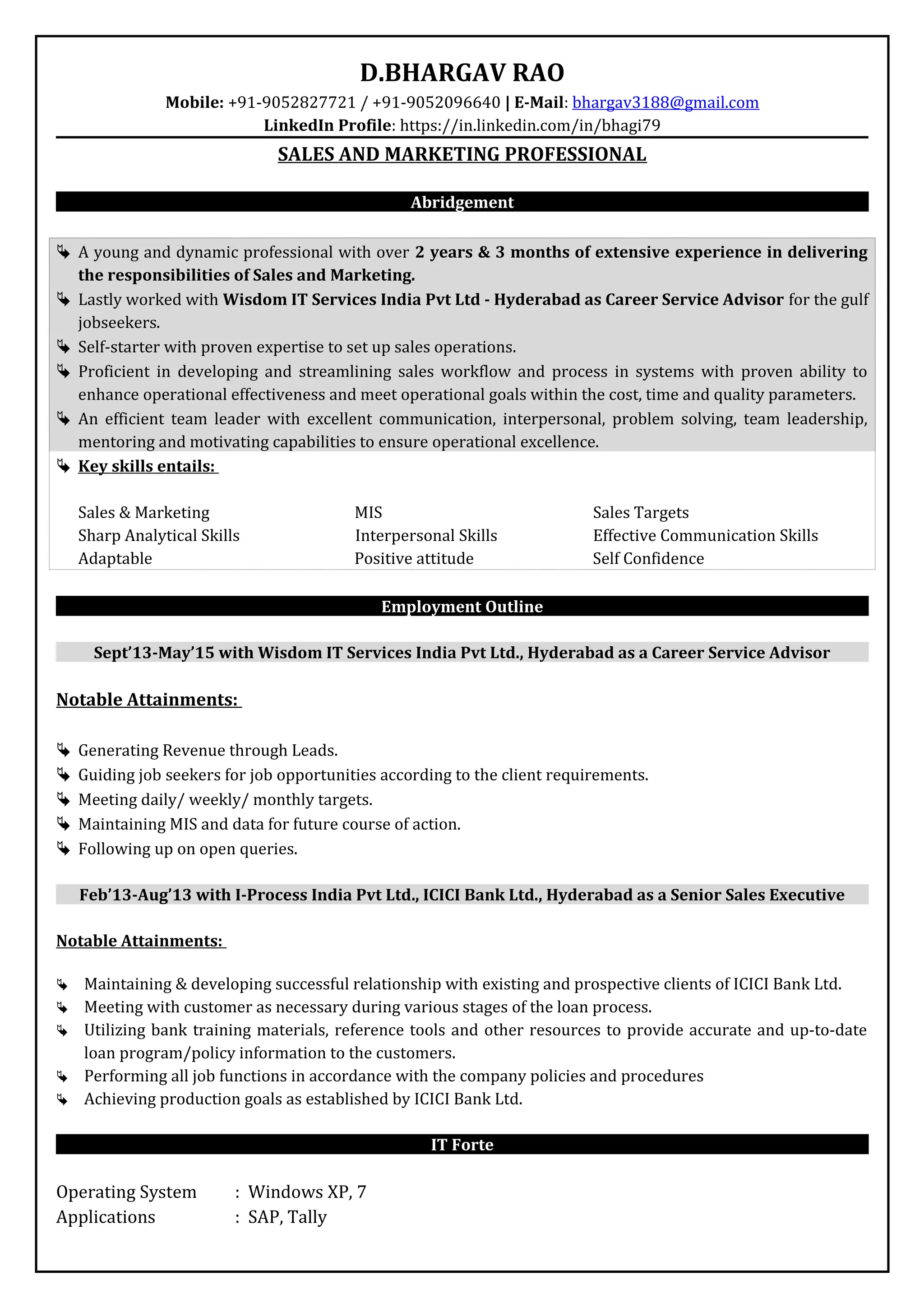 D Bhargav Rao _2_Resume | DOC