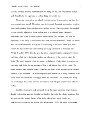 Family Assessment Interview | PDF