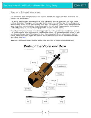 2016-2017 Strings Pre-Visit Materials | PDF