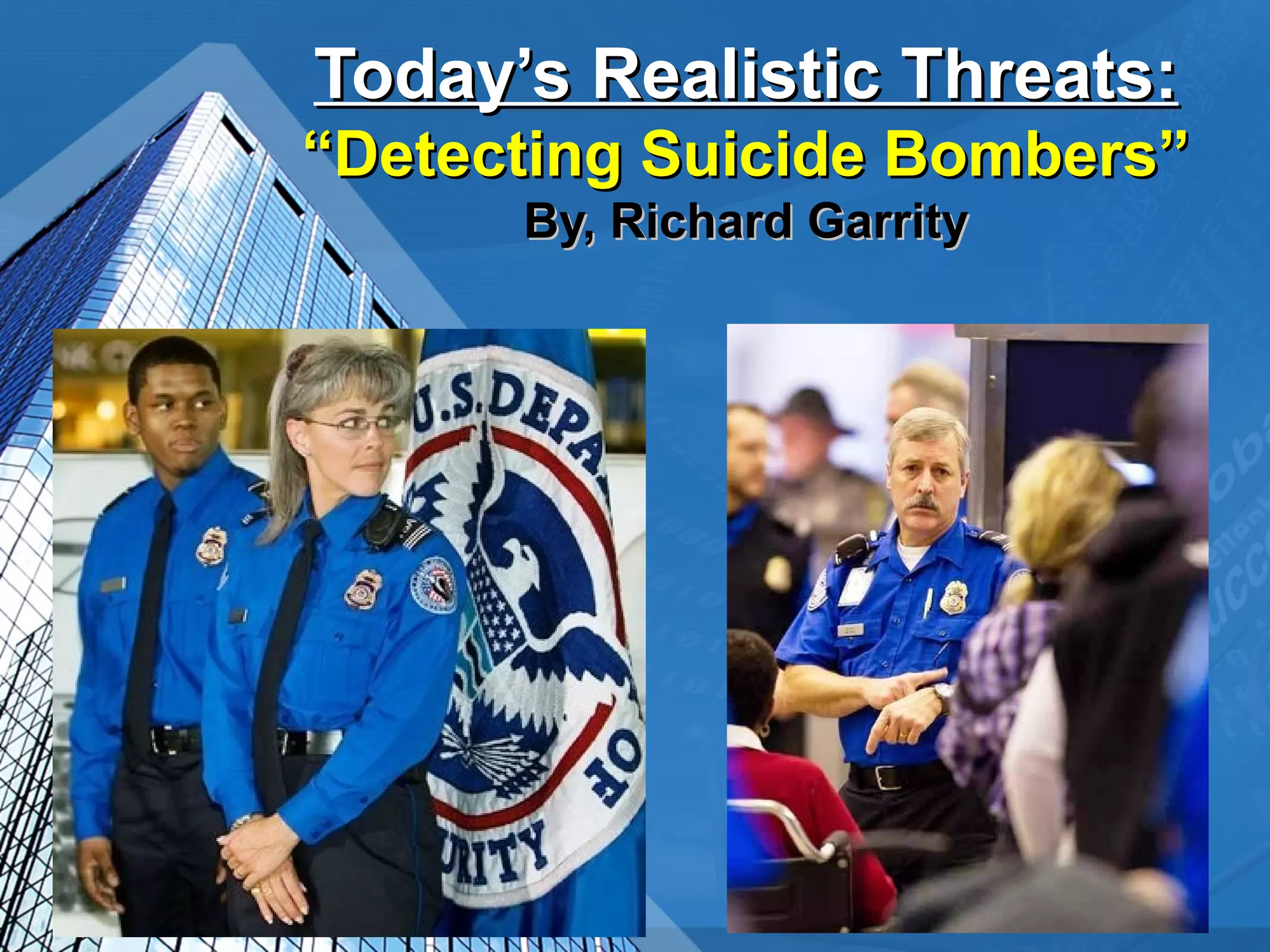 Detecting Suicide Bombers, Richard Garrity 2014 | PDF