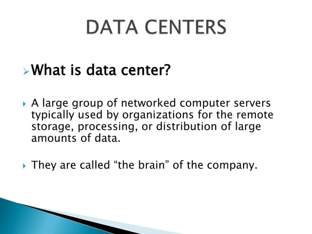 Data Centers | PPT