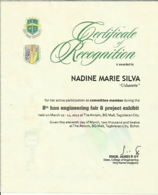 COMMUNITY INVOLVEMENT CERTIFICATES | PDF