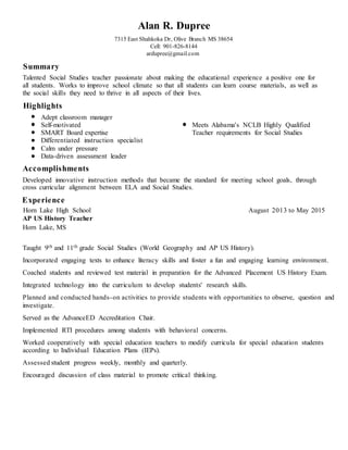 Dupree Resume | DOCX