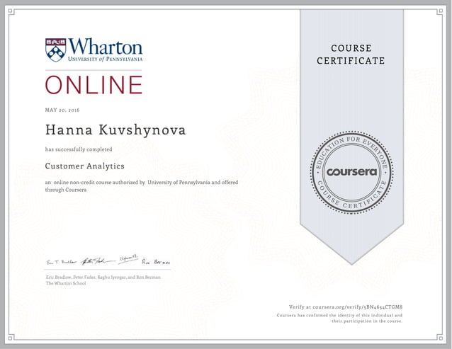 Coursera Certificate | PDF