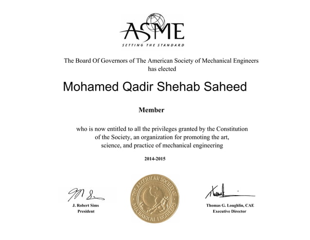 ASME certificate | PDF