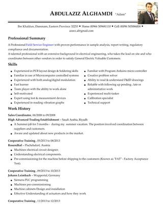 Abdulaziz Alghamdi Resume updated | PDF