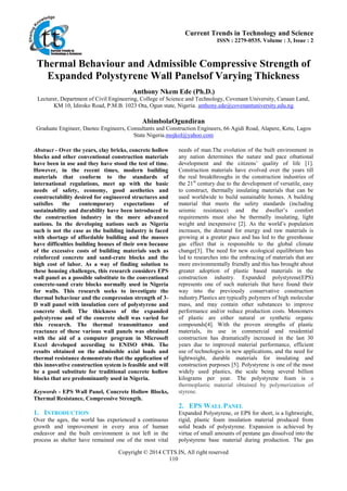 RESEARCH WORK ON EXPANDED POLYSTYRENE vol-3 iss-2 | PDF