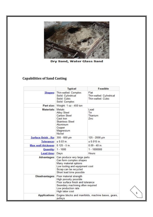 Sand Casting | PDF