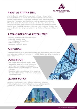 Brochure Al Attiyah Steel | PDF
