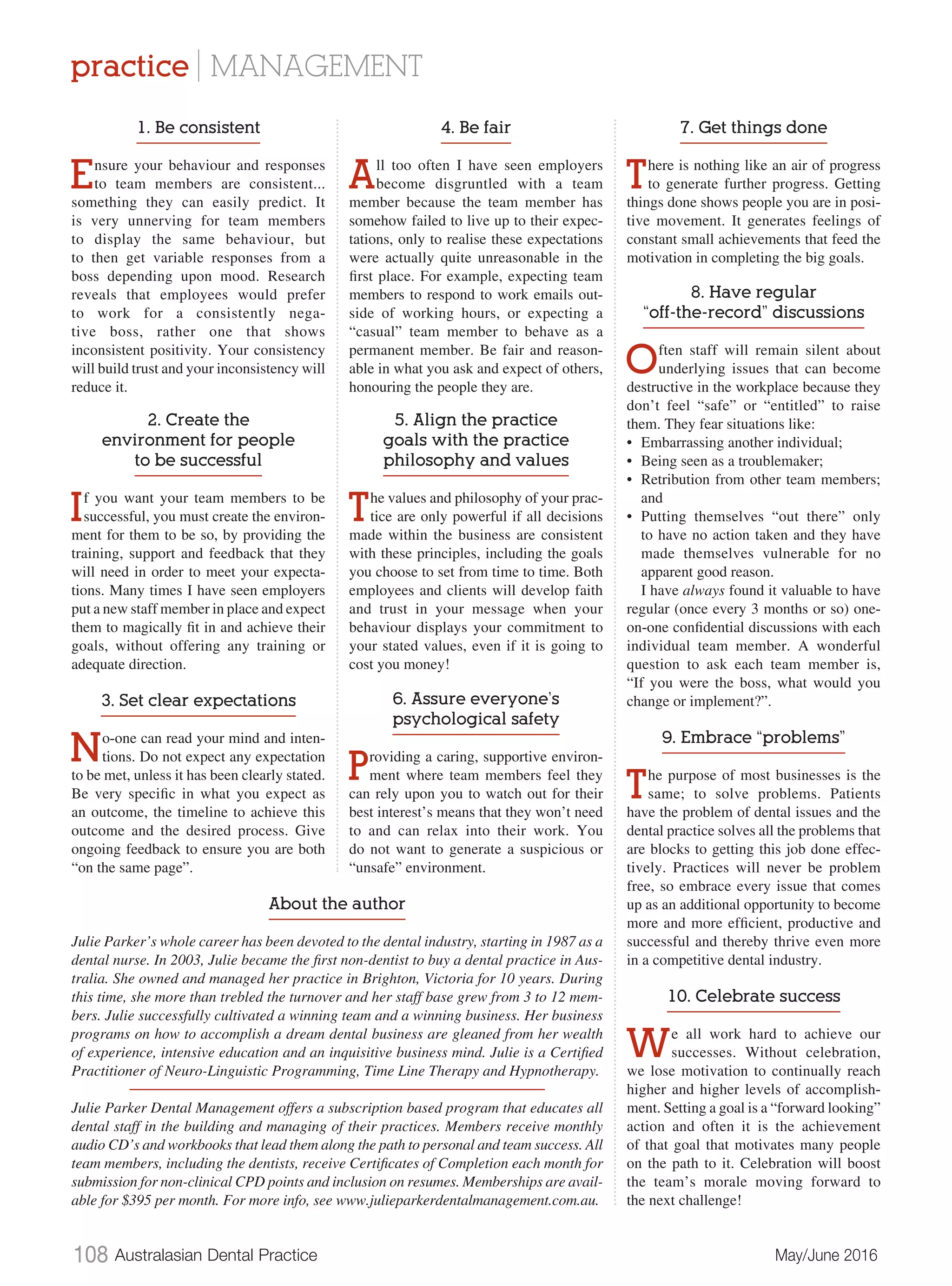 Keeping Great Staff - ADPM article | PDF