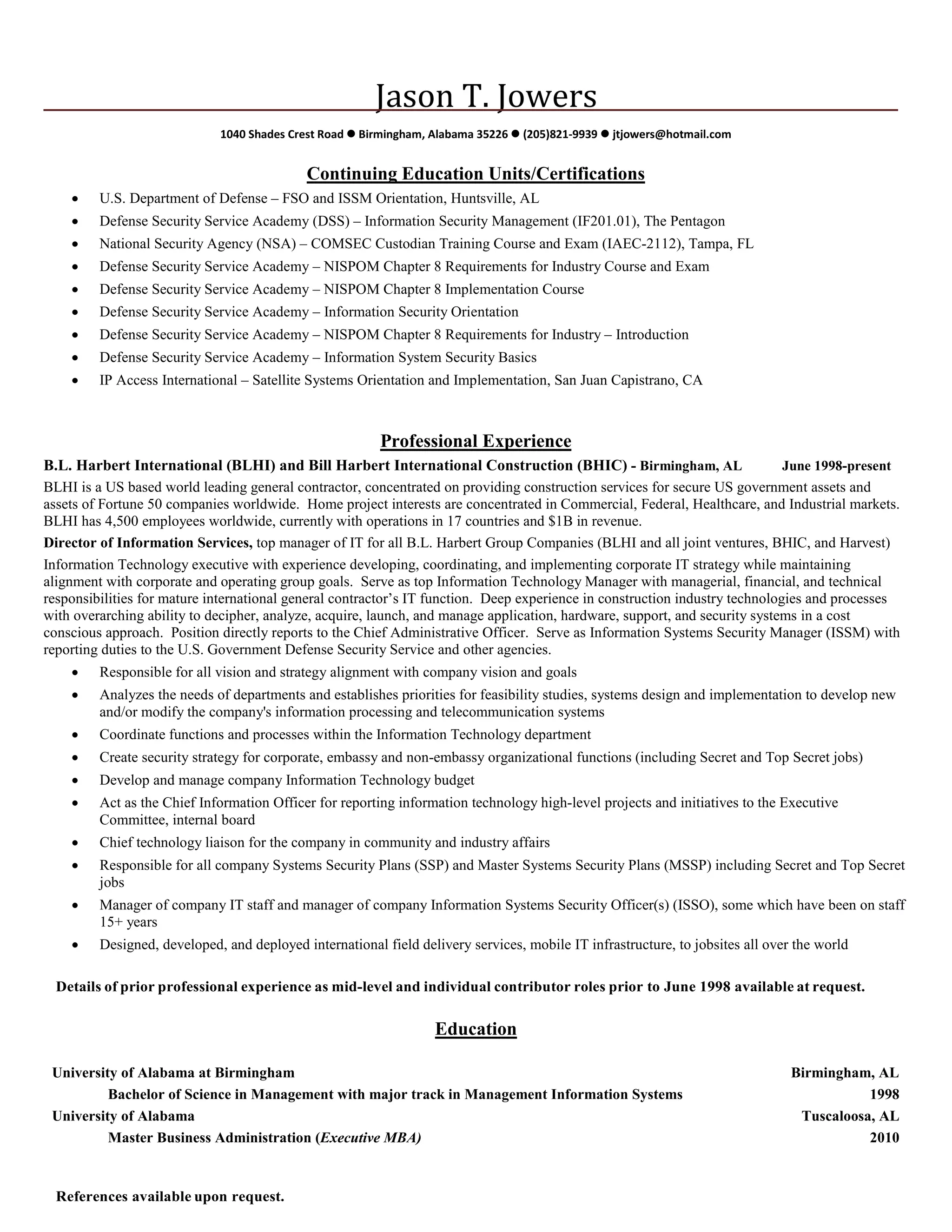 JowersJT_resume_BLHIv5 | PDF