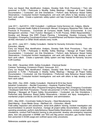 HSE Resume March 2016 | DOCX