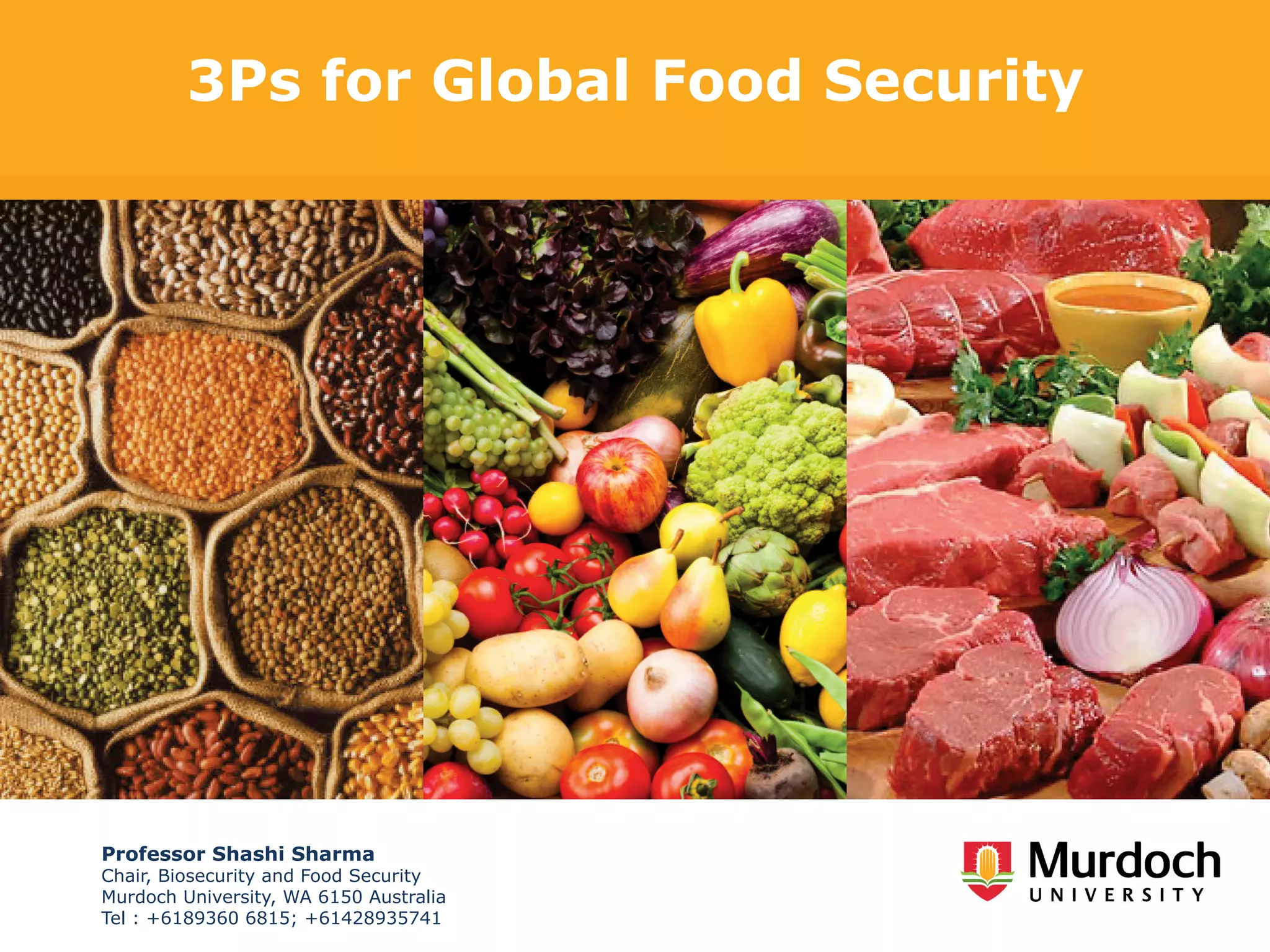 Dr Shashi Sharma, Chair in Biosecurity and Food Security, Murdoch ...