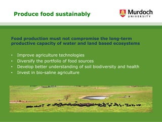 Dr Shashi Sharma, Chair in Biosecurity and Food Security, Murdoch ...