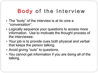 Interview Fundamentals ACFE Chapter Training | PPTX