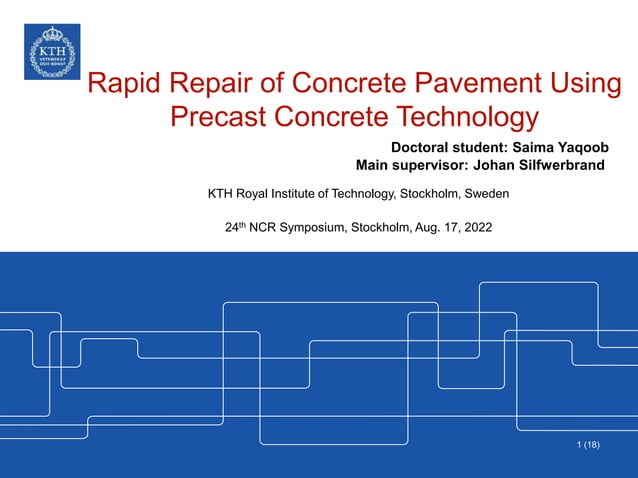 D1 (A1) Johan Silfwerbrand - Rapid Repair of Concrete Pavement Using ...