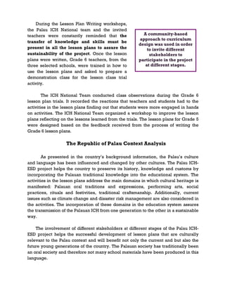 Palau ICH-ESD Project | PDF | Education