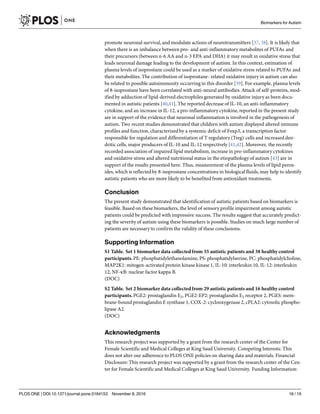 Identification of Biomarkers of Impaired sensory profile among autistic ...