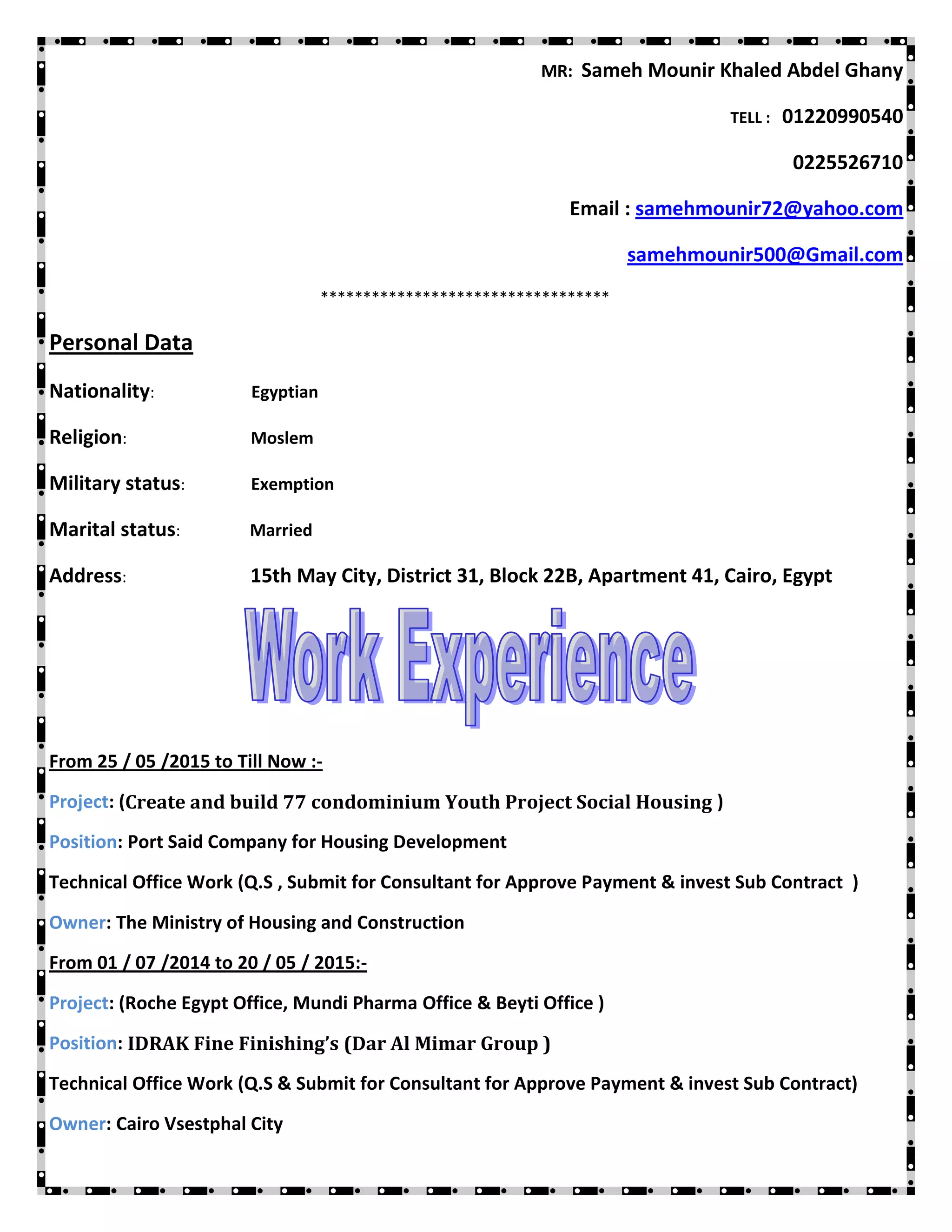 C.V . E ( Sameh ) | PDF