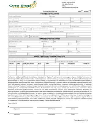 MERCHANT APPLICATION | PDF