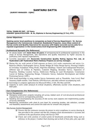 SANTANU DATTA CV Update'16 | DOC