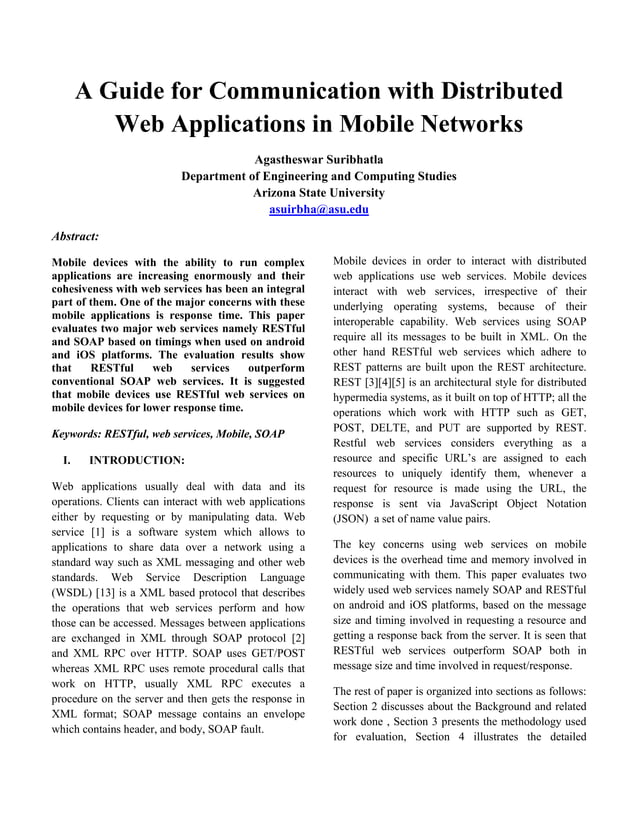 A Guide for Communication with Distributed Web Applications in Mobile ...