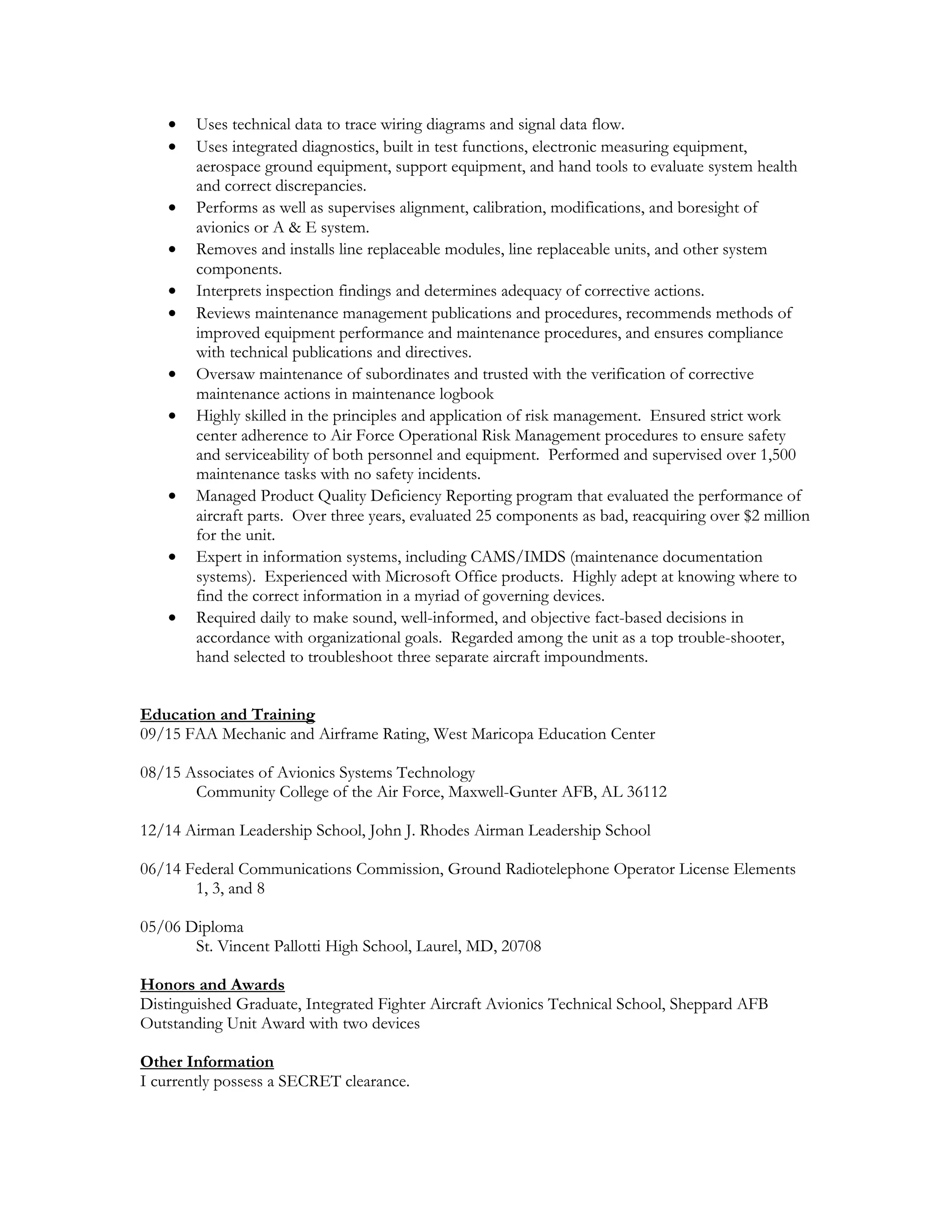 Douville Resume Generic | DOC