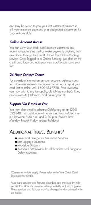 BFSFCU_Visa_Brochure4rev | PDF