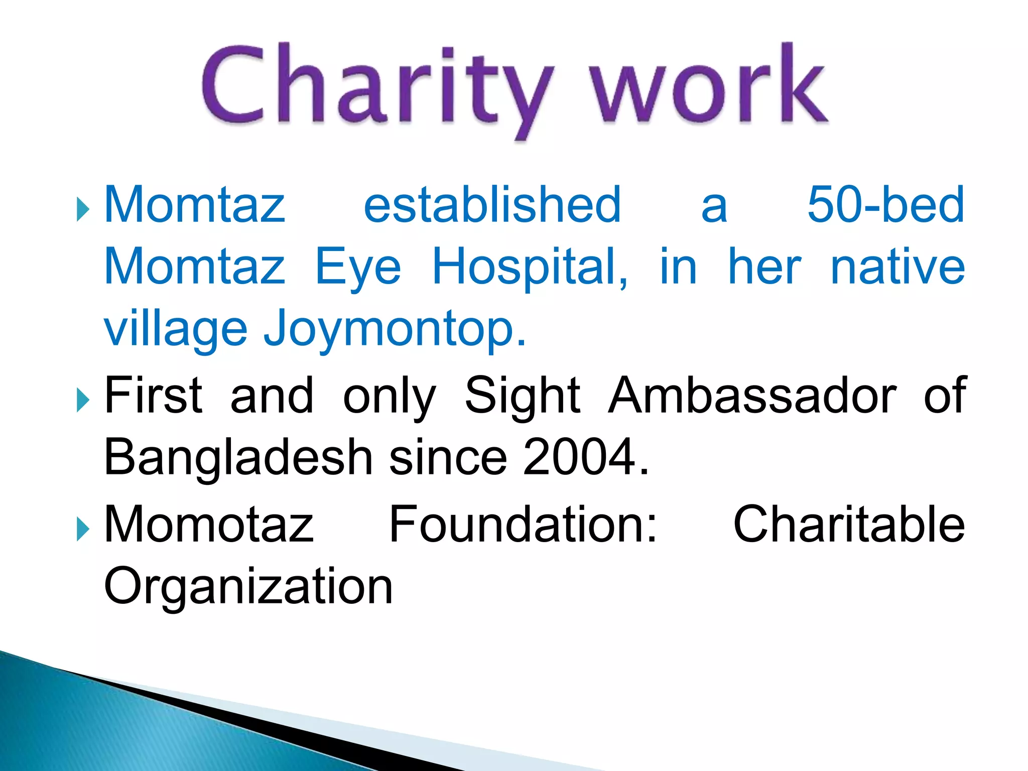 Momtaz_A Bangladeshi singer who becomes politician_Summer 2014 | PPTX