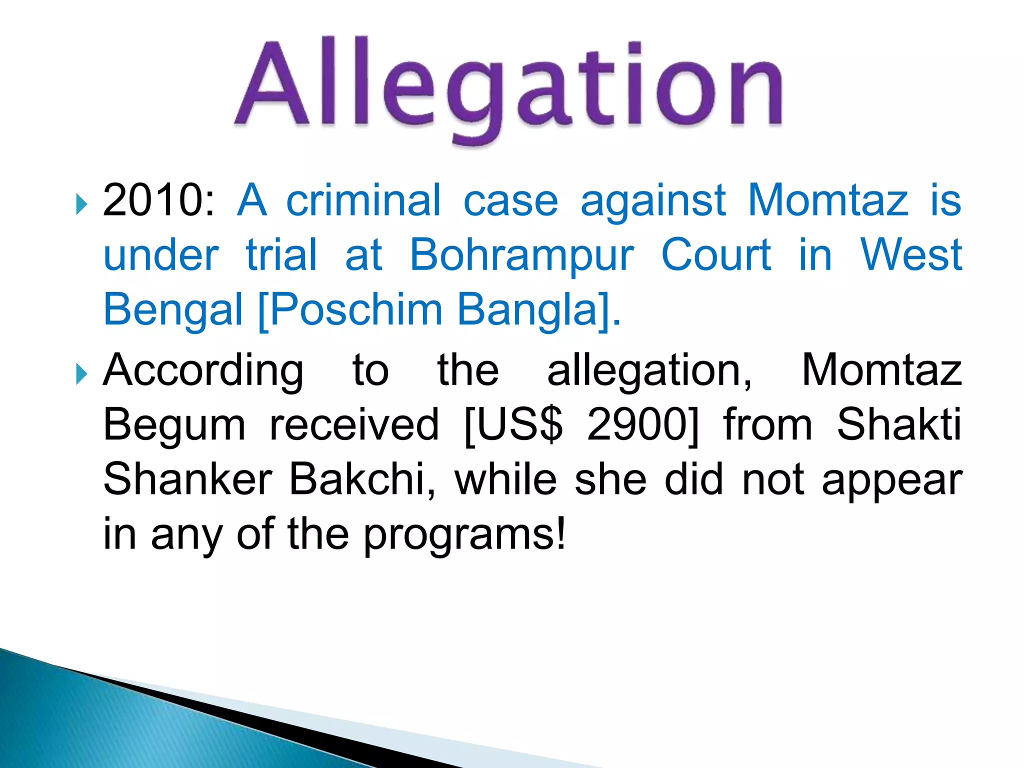 Momtaz_A Bangladeshi singer who becomes politician_Summer 2014 | PPTX