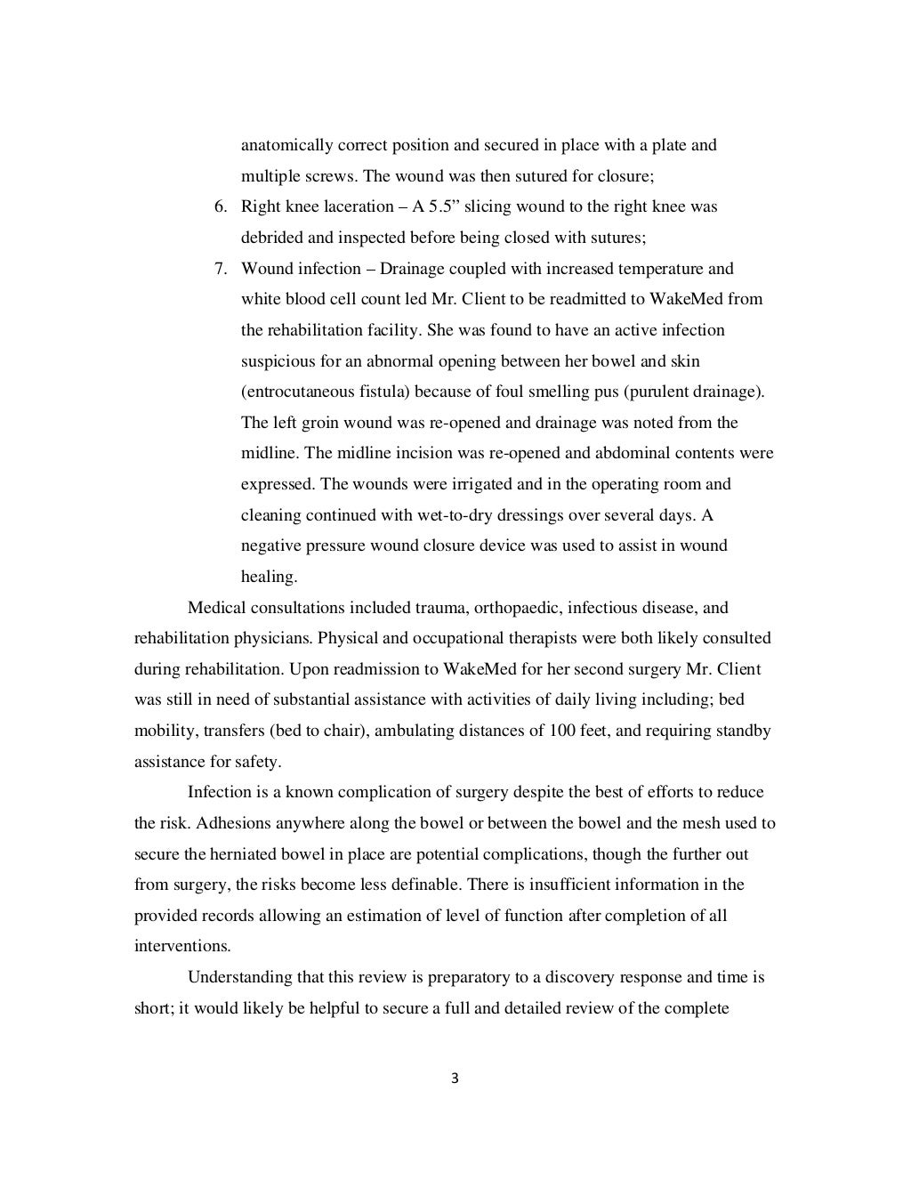 Sample - Review Memo