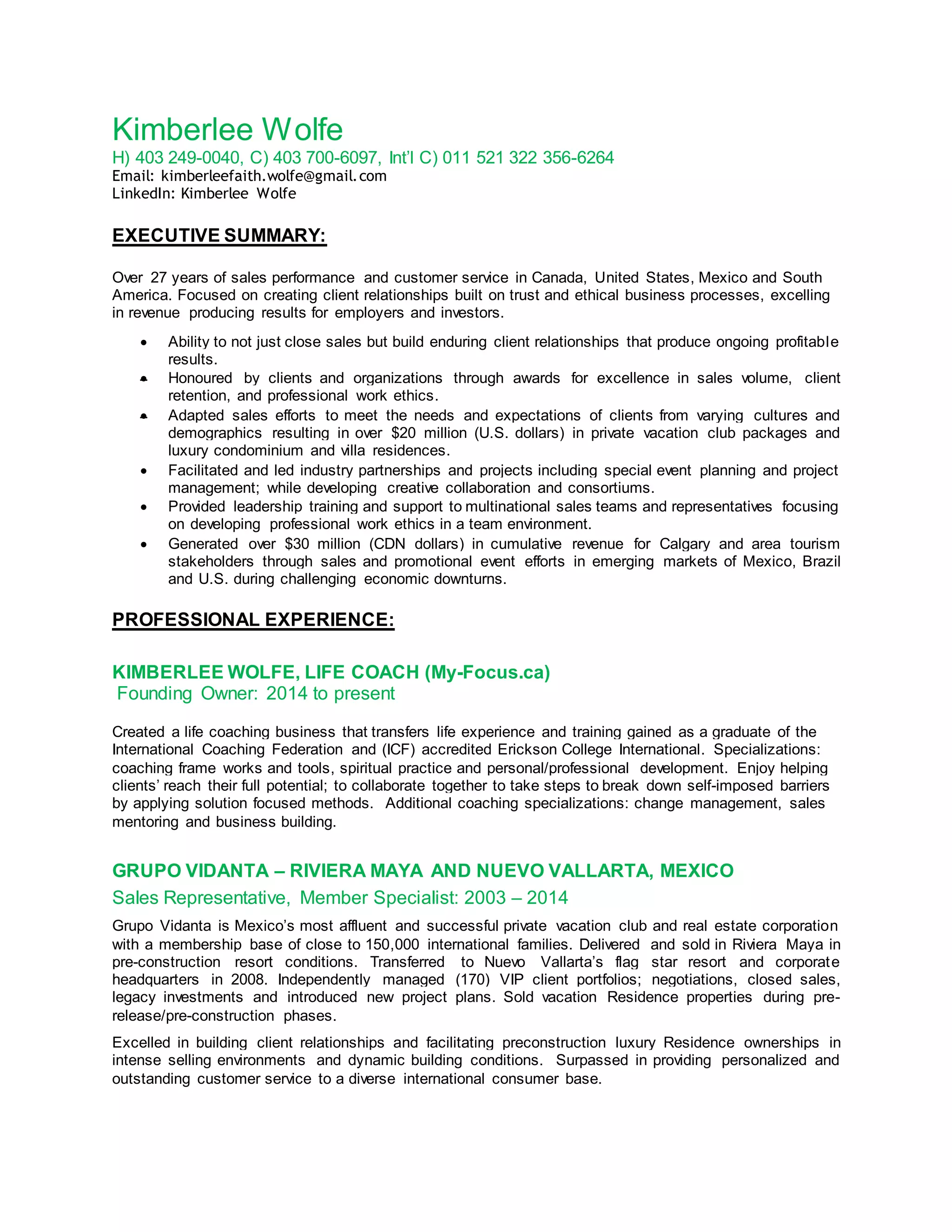 Kimberlee Wolfe Resume2016 | DOCX