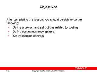Oracle_ProjectCostManagementDocumentation | PPT | Currencies | Economy
