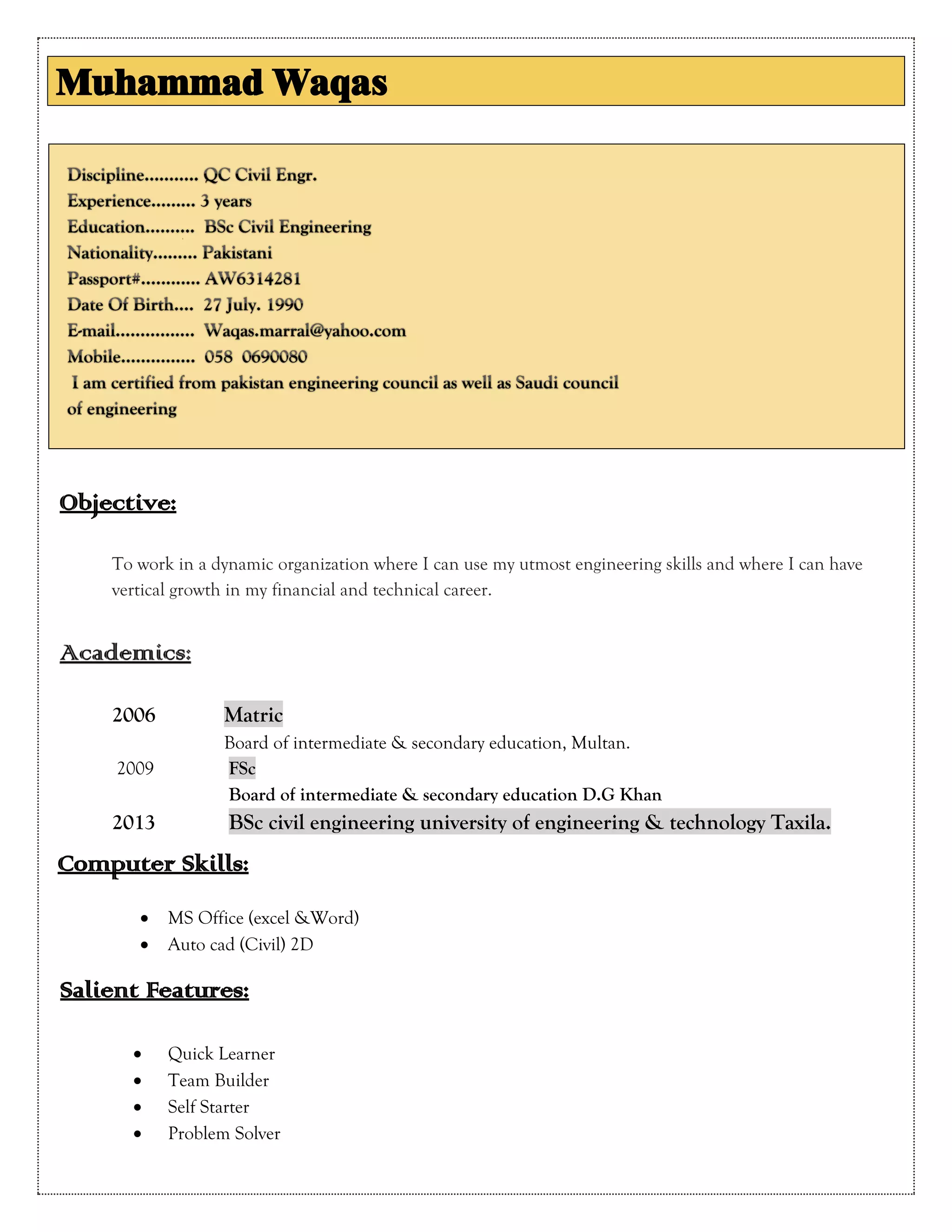 waqas qc Engr. | PDF