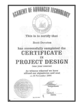 Academy certificate in project design | PDF