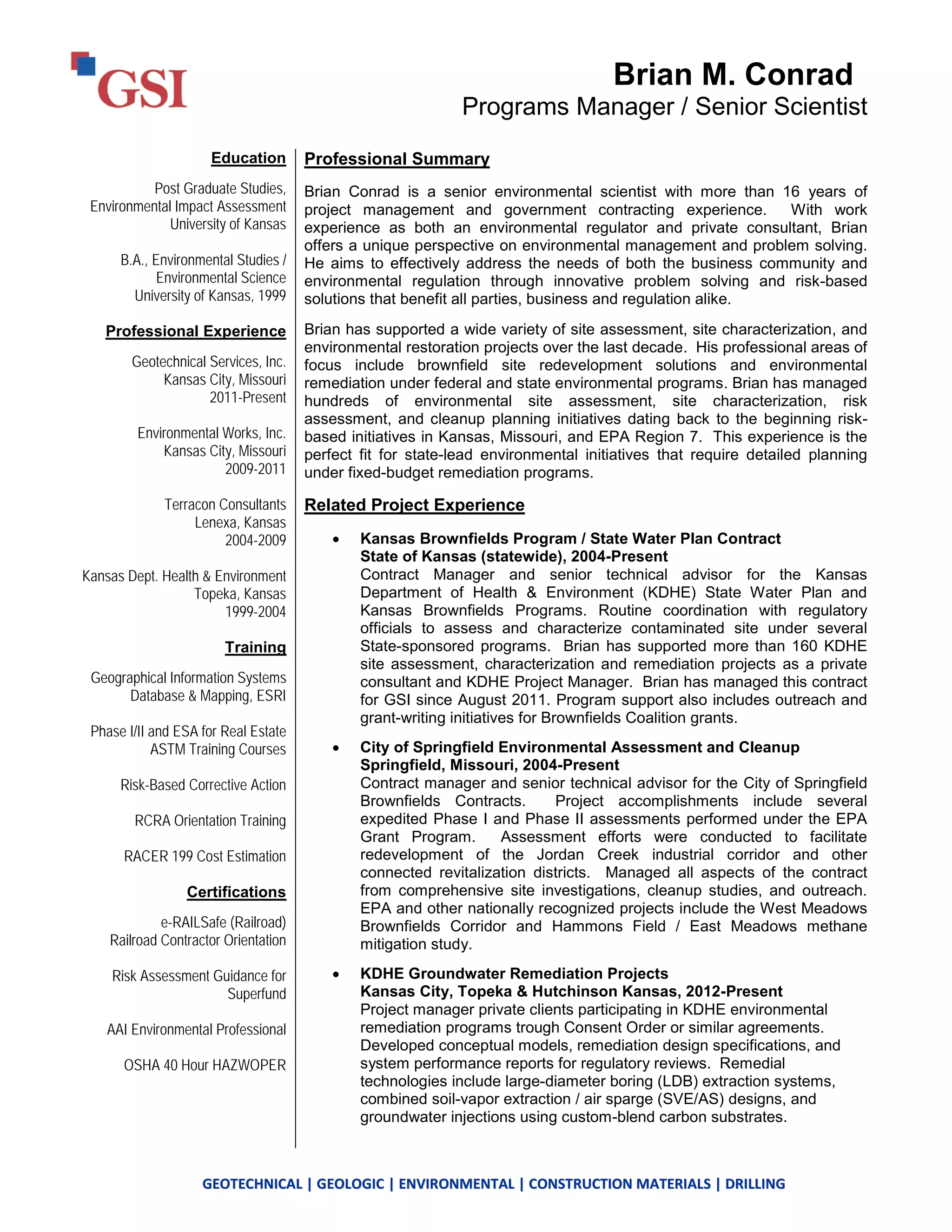 Conrad Resume_Kansas | PDF