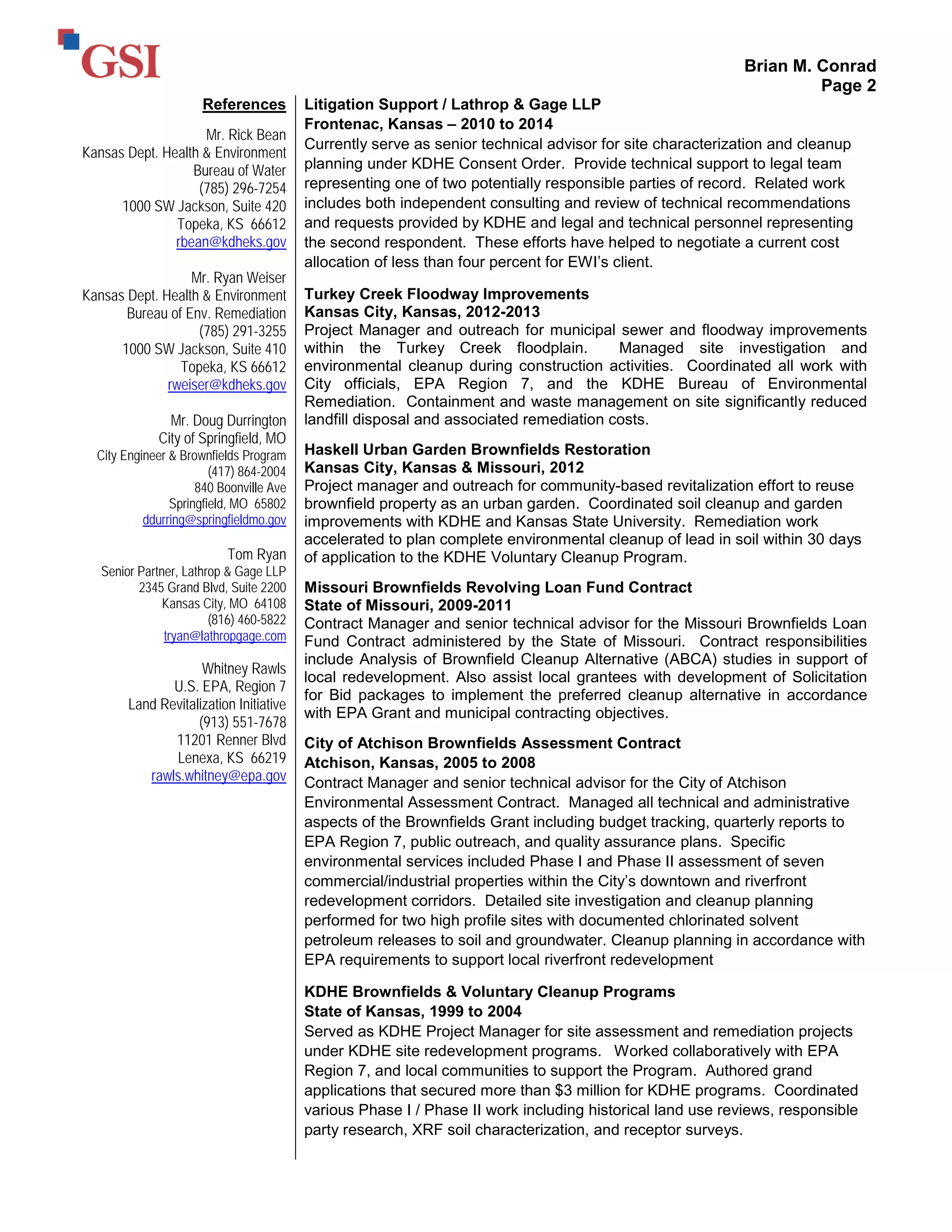 Conrad Resume_Kansas | PDF