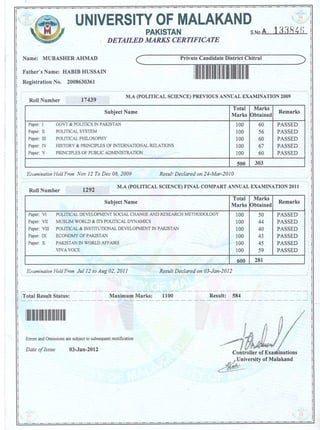 Ma (Political Science) | PDF